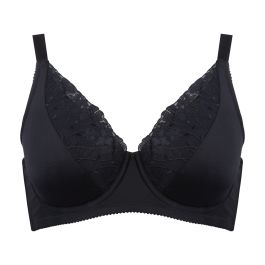 divana curves floral lace paneled demi bra - plus | XIXILI Lingerie Global